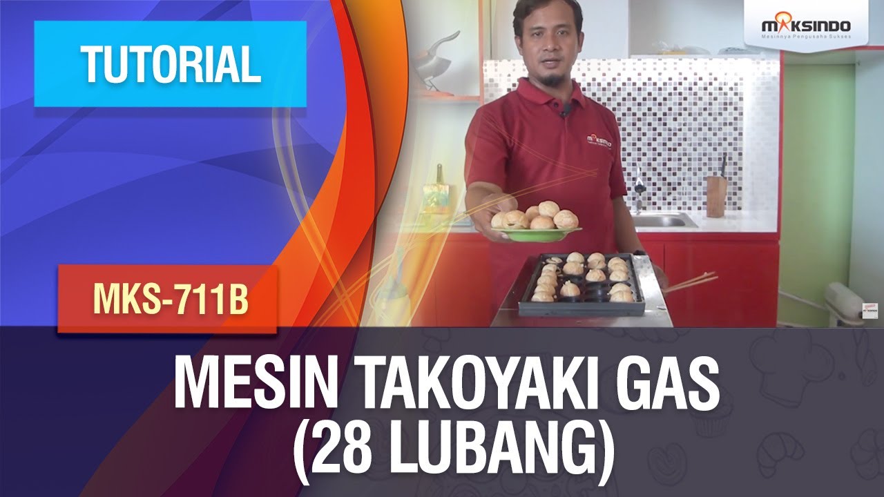 TUTORIAL - Mesin Takoyaki Gas (28 Lubang) MKS-711B - YouTube