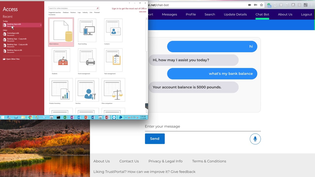 Robotic Process Automation RPA Chatbot Demonstration - YouTube