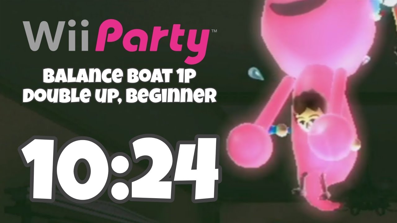 Wii Party -- Balance Boat (Double Up, Beginner, 1P) in 10:24 - YouTube