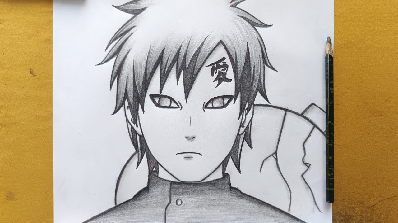 How to draw Gaara from (Naruto shippuden) || Easy anime drawing || Easy ...