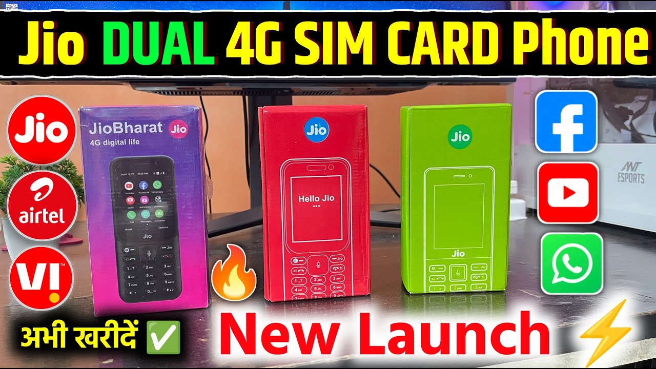 Jio Phone Dual 4G Sim Phone - New Launch | Jio Airtel Vi BSNL Work ...