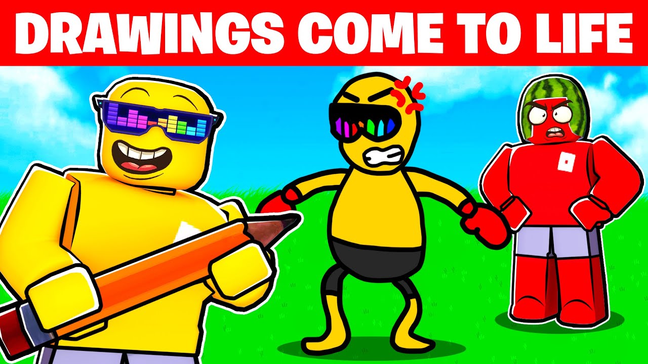 Anything I Draw FIGHTS For ME (ROBLOX) - YouTube