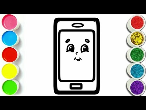 How to draw a cute Huawei phone | Easy & cute phone drawing, painting ...