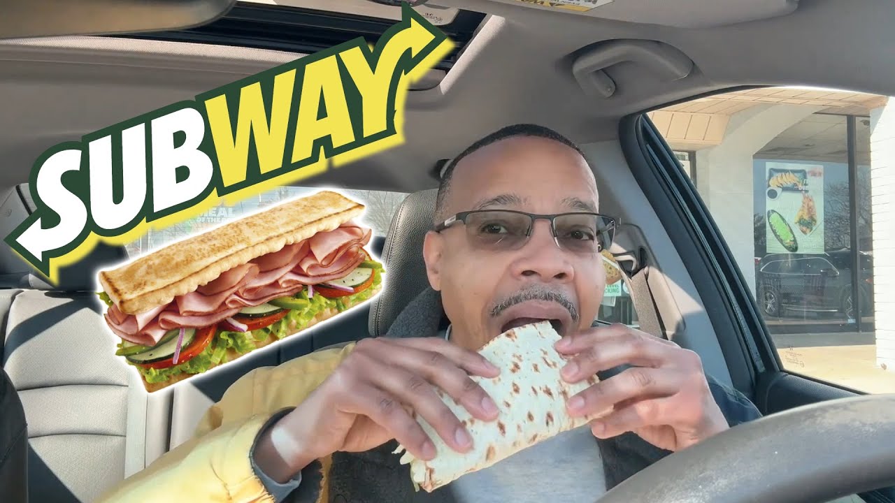I'm Eating a Subway FOOT LONG VEGGIE SUB in My Car for Lunch! - YouTube