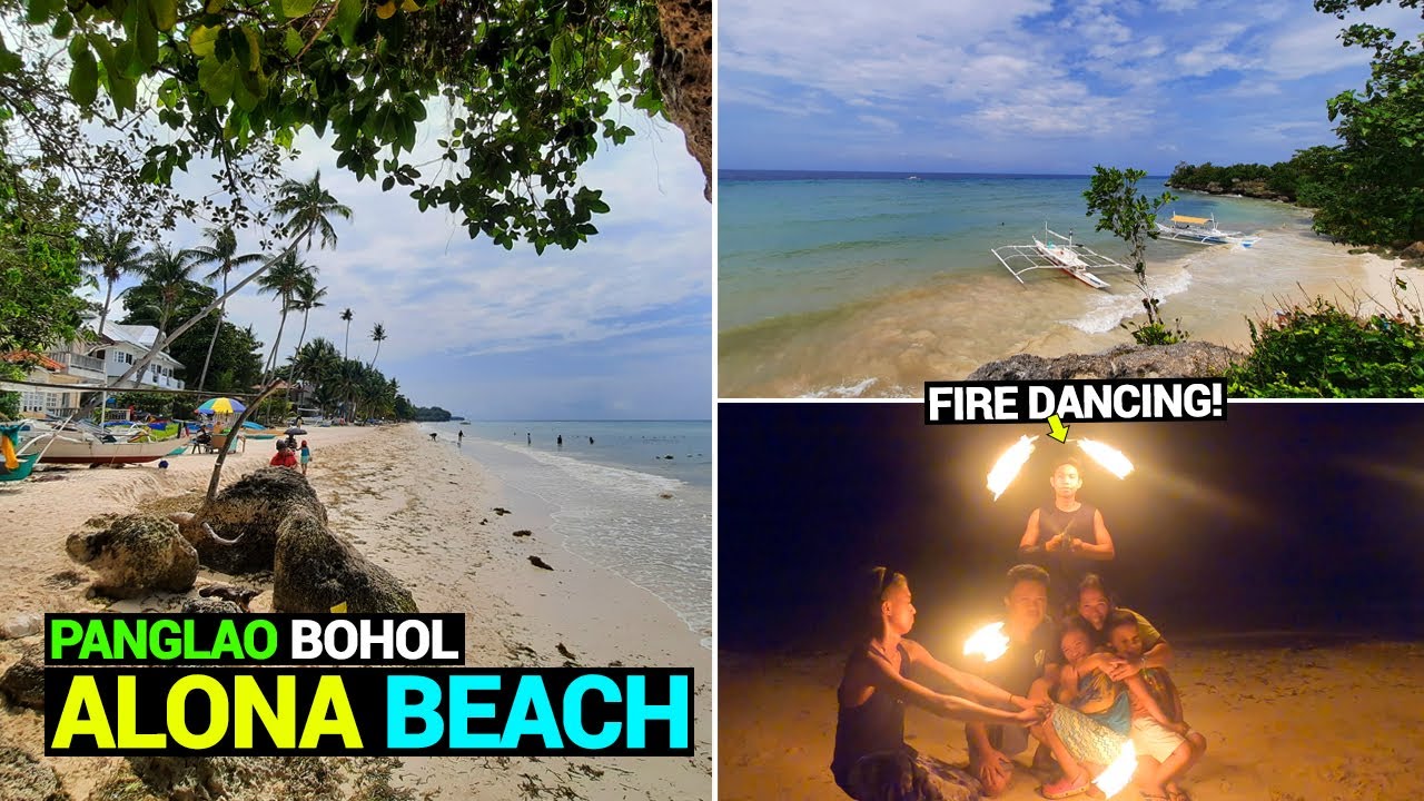 SECRET PARADISE OF ALONA BEACH! Fire Dancing at Night (Panglao Island, Bohol) - YouTube