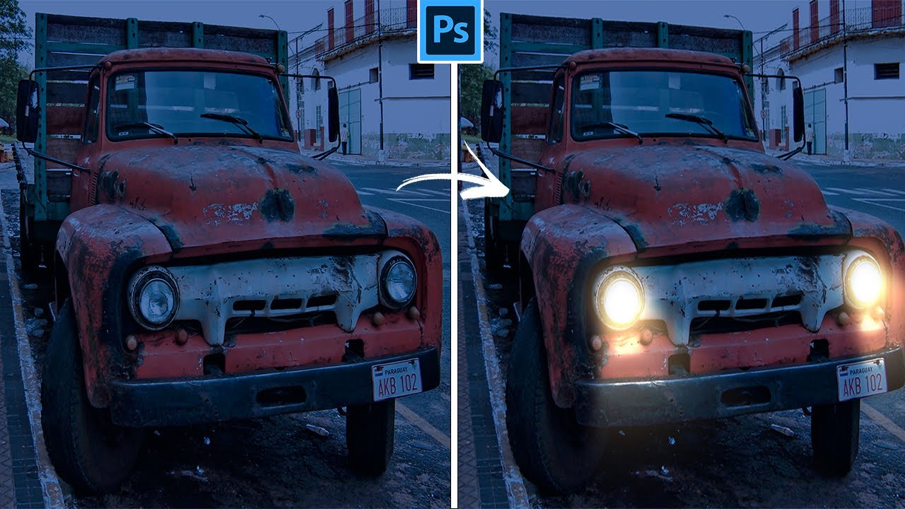 Add Realistic Glowing Light Effect in Photoshop l Easy Steps - YouTube