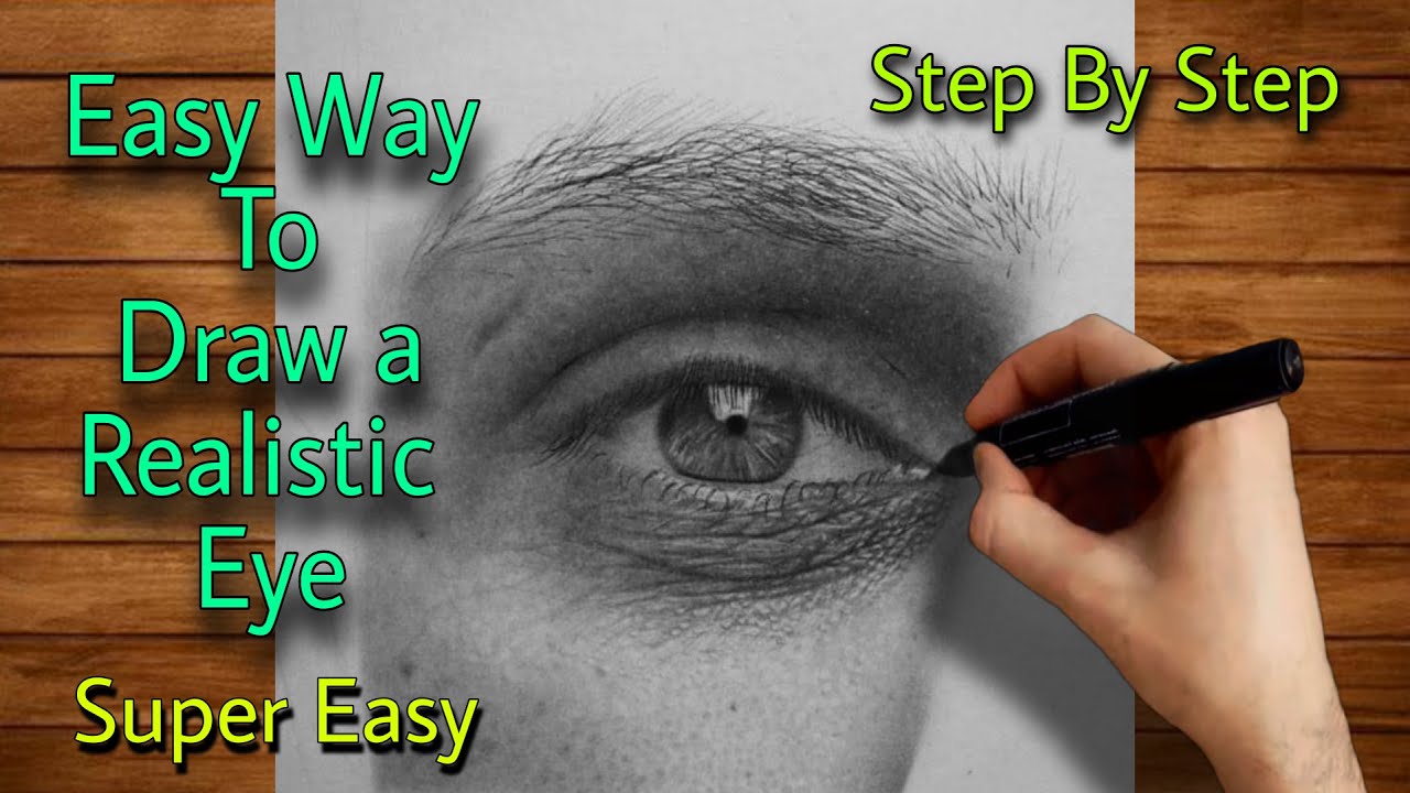 Realistic Eye Drawing | Tutorial - YouTube