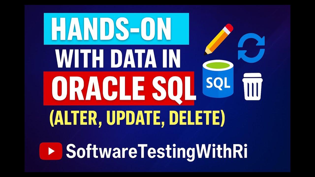 Lecture 3: Oracle SQL Developer Hands-On — ALTER, UPDATE, DELETE, COMMIT, ROLLBACK - YouTube