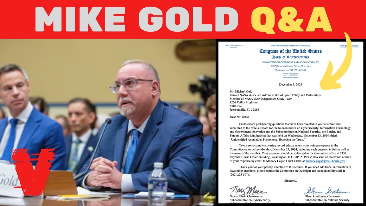 ¡Impactante! Mike Gold responde preguntas tras la audiencia UAP de ...