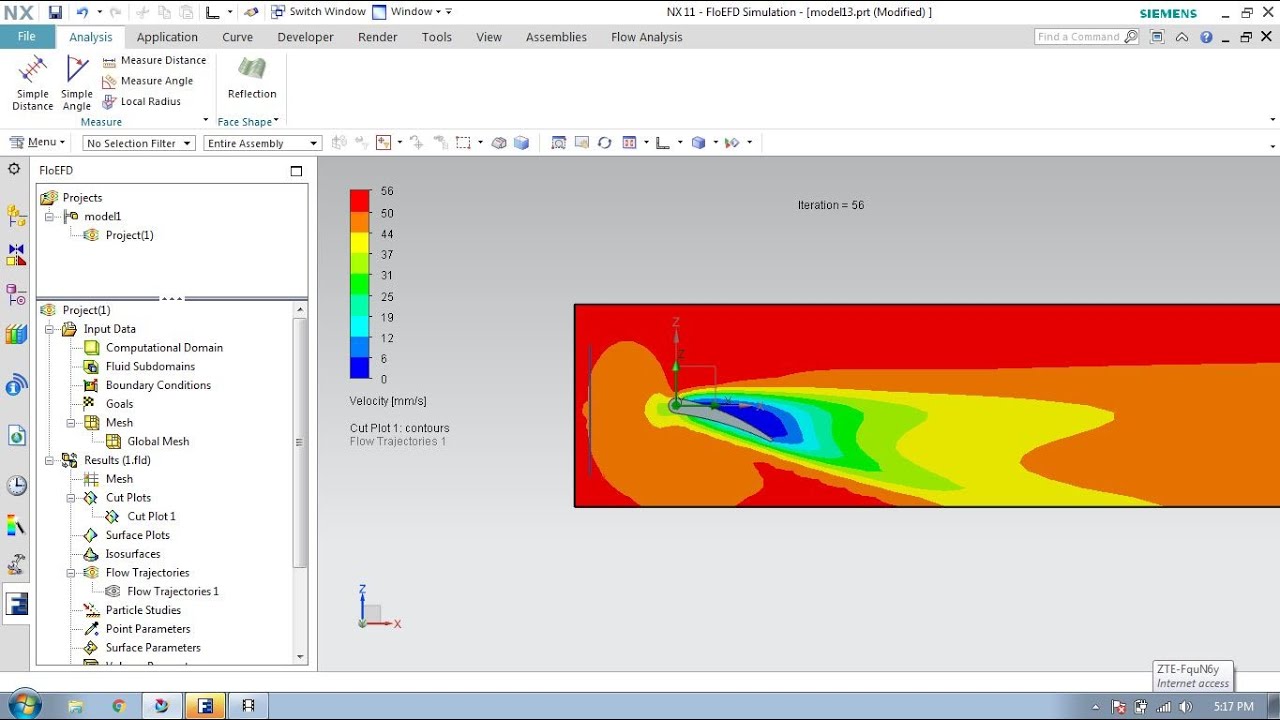 CFD on Airfoil in Nx Floefd - YouTube
