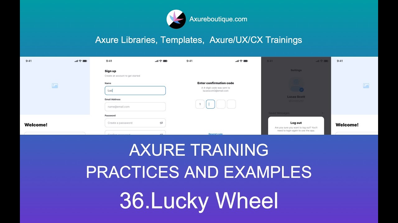 Axure Tutorial-Practices and Examples: 36.Lucky Wheel - YouTube