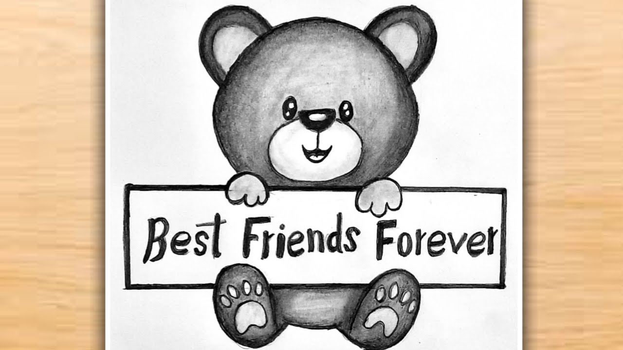BFF Drawings | BFF Drawings Easy Step by Step | Best Friend Drawing ...