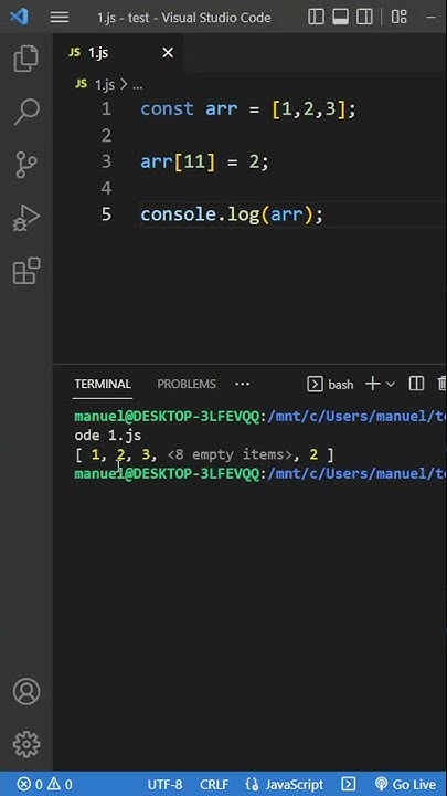 Empty ítems en un array - JavaScript - YouTube