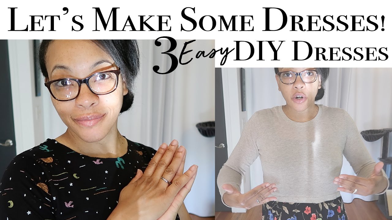 3 DIY Dresses | How to Make a Dress out of a Skirt and a Shirt - YouTube