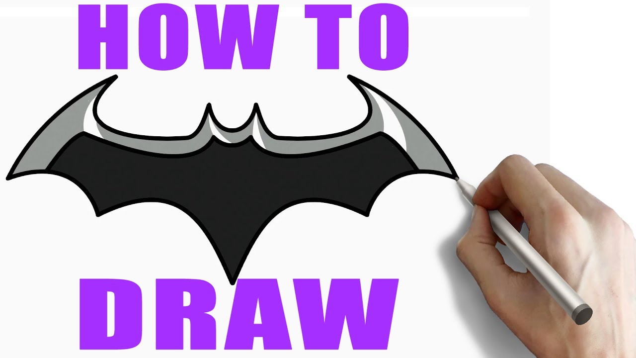 How to Draw a Batman Logo - YouTube