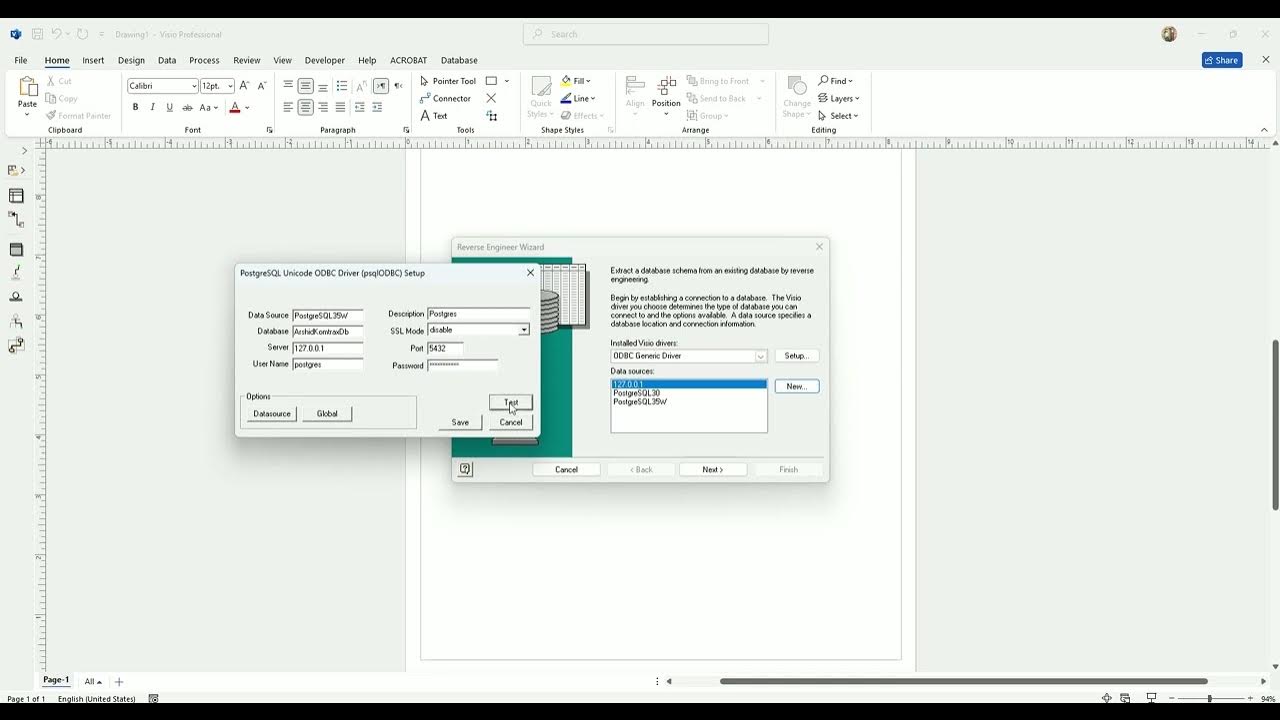 How to import Postgres DB Visio - YouTube