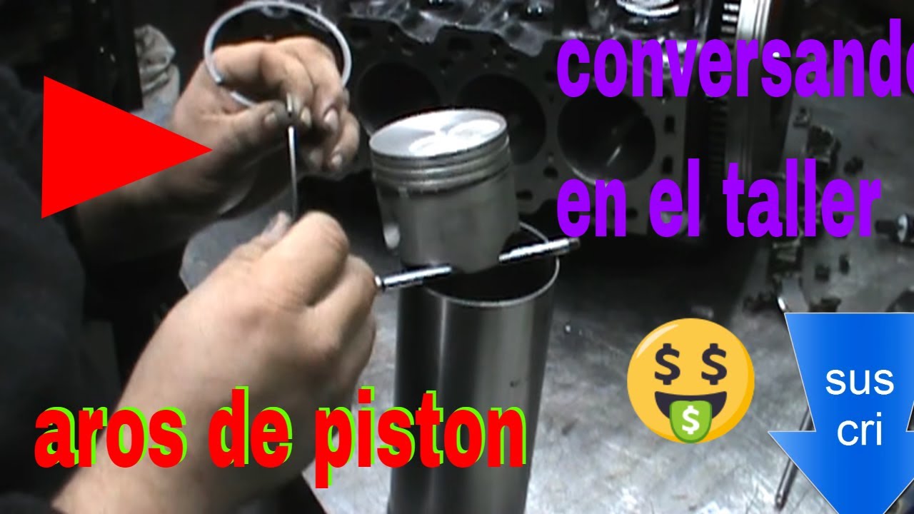 piston y aros (toyota parte -4)piston rings installation - YouTube