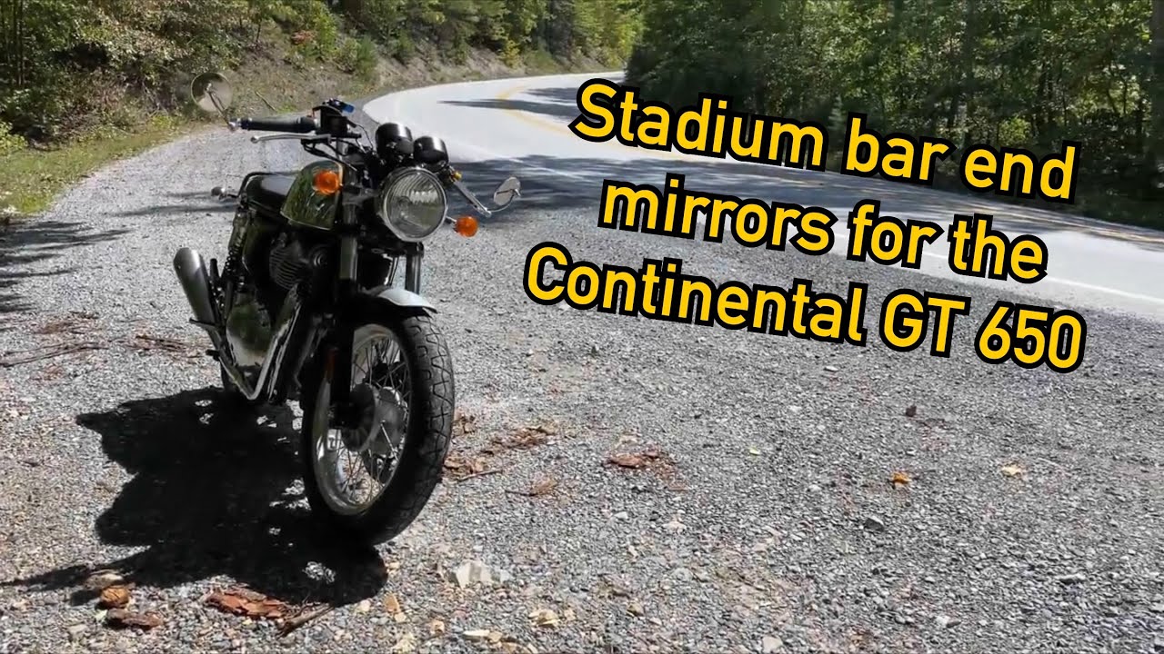 Stadium Bar End Mirrors on the Continental GT 650 - Royal Enfield - YouTube