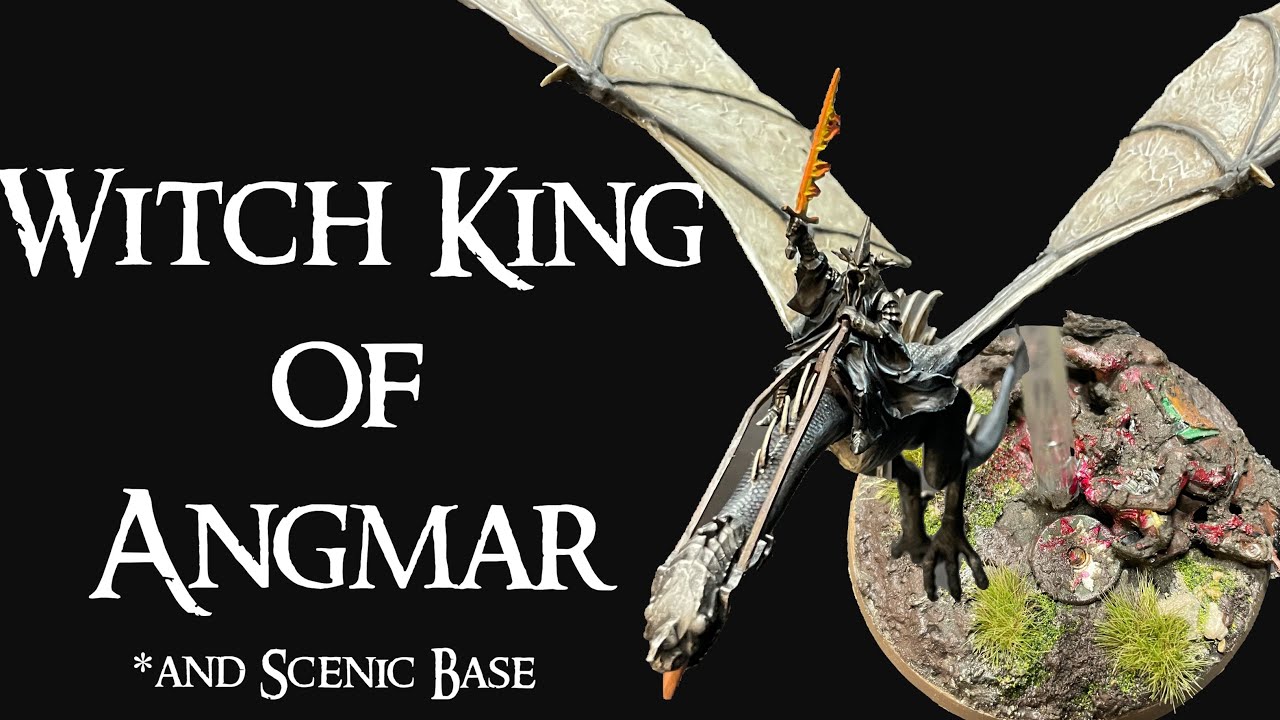 Wraiths on Wings - Mounted Witch King of Angmar and Scenic Base - YouTube