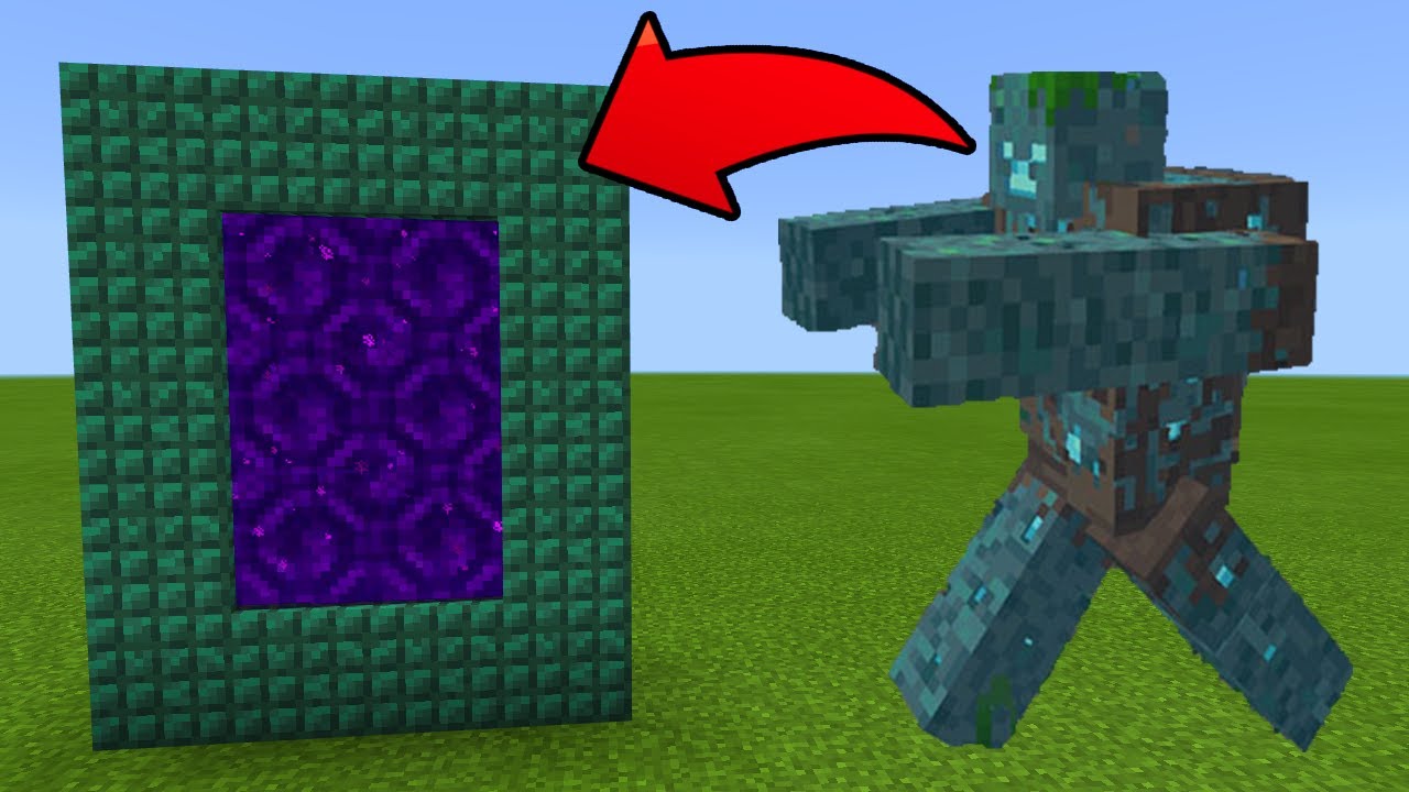 Minecraft : How To Make a Portal to the Mutant Drowned Dimension - YouTube