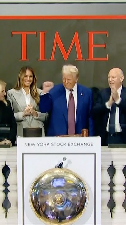 Trump Rings Opening Bell at NYSE - YouTube