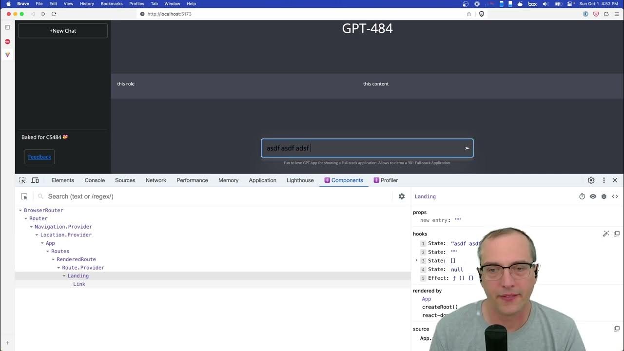 CS 484 Fall 23: blind coding of HW2 (React) - YouTube