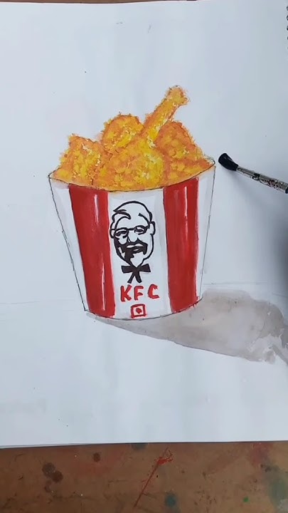KFC chicken fry drawing 🍗🍟#art #shorts #kfc #friedchicken #drawing # ...