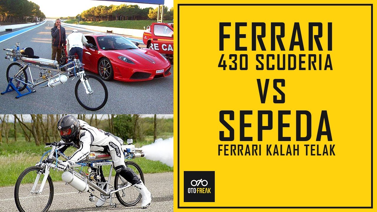 FERRARI 430 VS SEPEDA, FERRARI KALAH TELAK - YouTube
