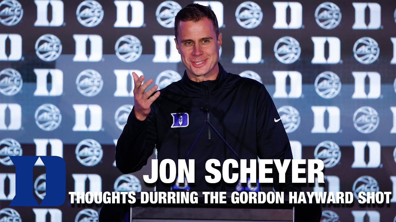 Duke's Jon Scheyer's Thoughts While The Gordon Hayward Shot Was In The ...