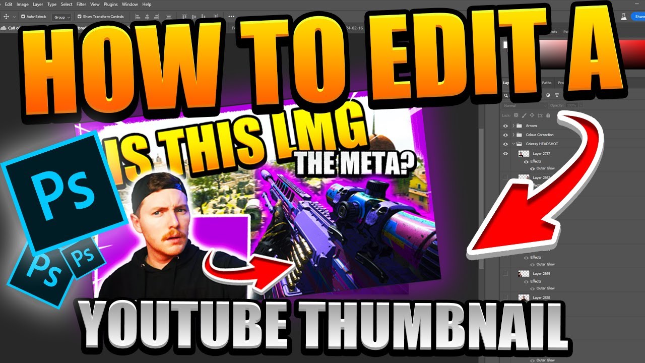 How to edit a YouTube Thumbnail for Call of Duty Warzone! - YouTube