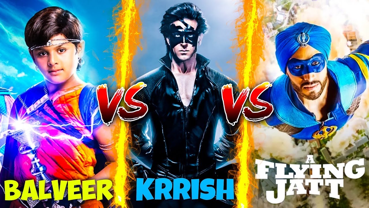 Balveer 🥵 Vs Krrish 😊 Vs Flying Jatt 🥶 || The Super Skz - YouTube