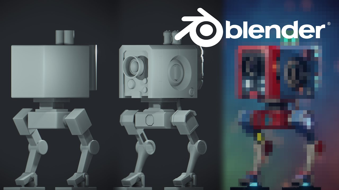 How I created a Robot in Blender ( Breakdown ) #b3d #blender - YouTube