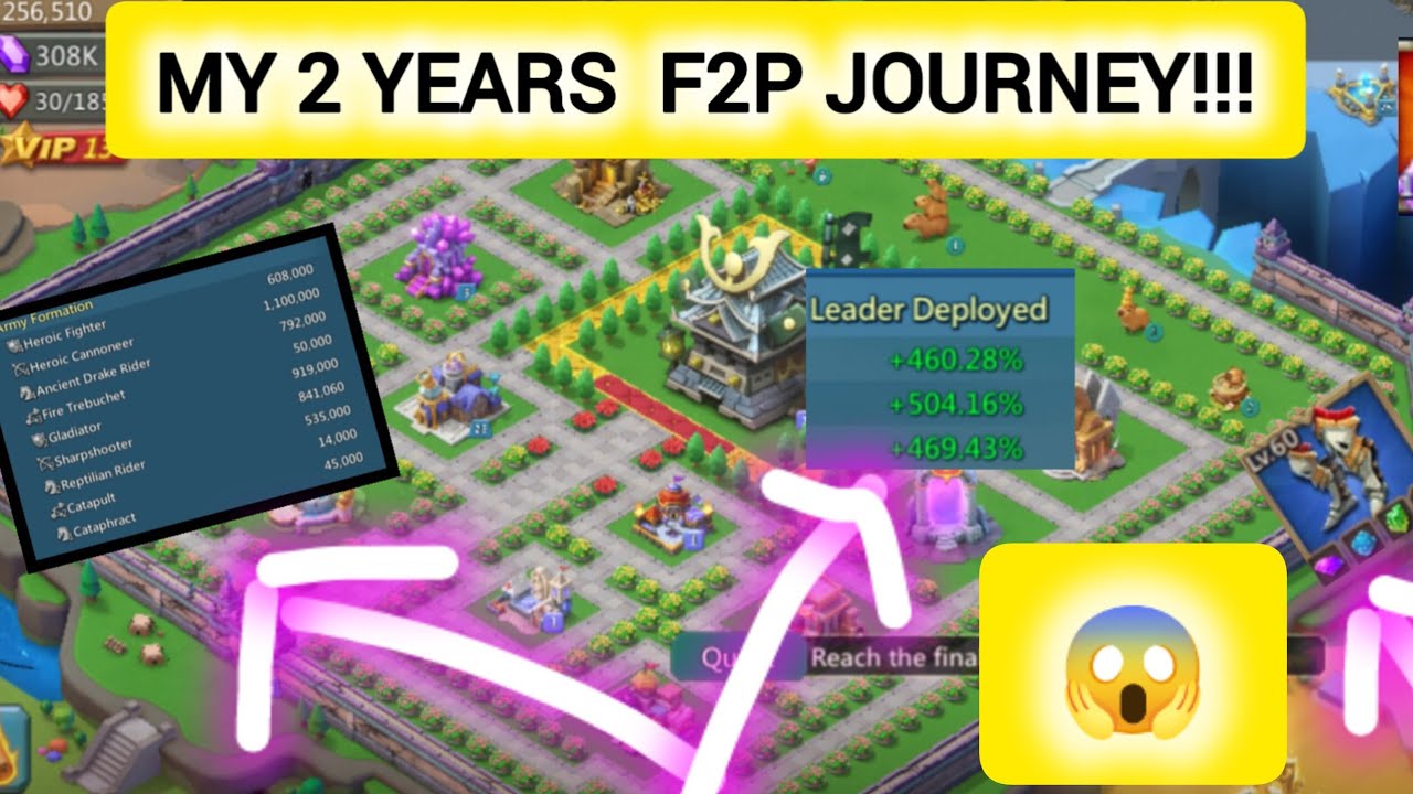 LORDS MOBILE :- 2 YEARS AS F2P 🔥 !! MY ACCOUNT PROGRESS AND ...
