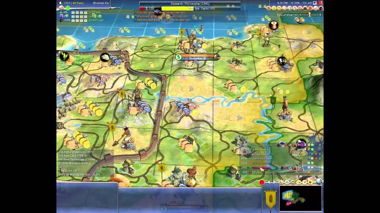 Civ 4 Deity 58 ( The Spy Economy ), part 3 of 3 - YouTube