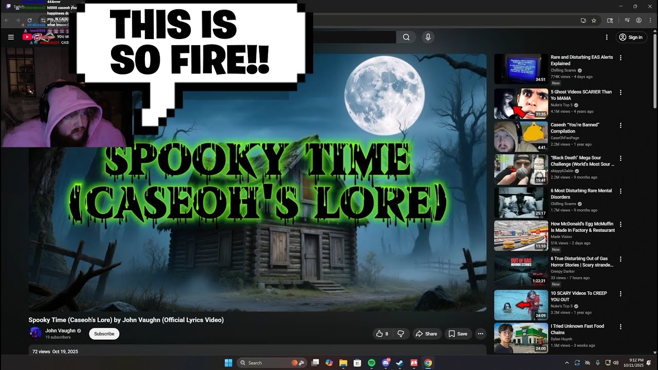CaseOh Reacts | Spooky Time (Caseoh’s Lore) by John Vaughn (Official ...