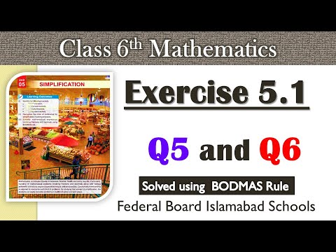 Exercise 5.1 Q5 and Q6 class 6 Mathematics Solved | Federal Board Isb ...