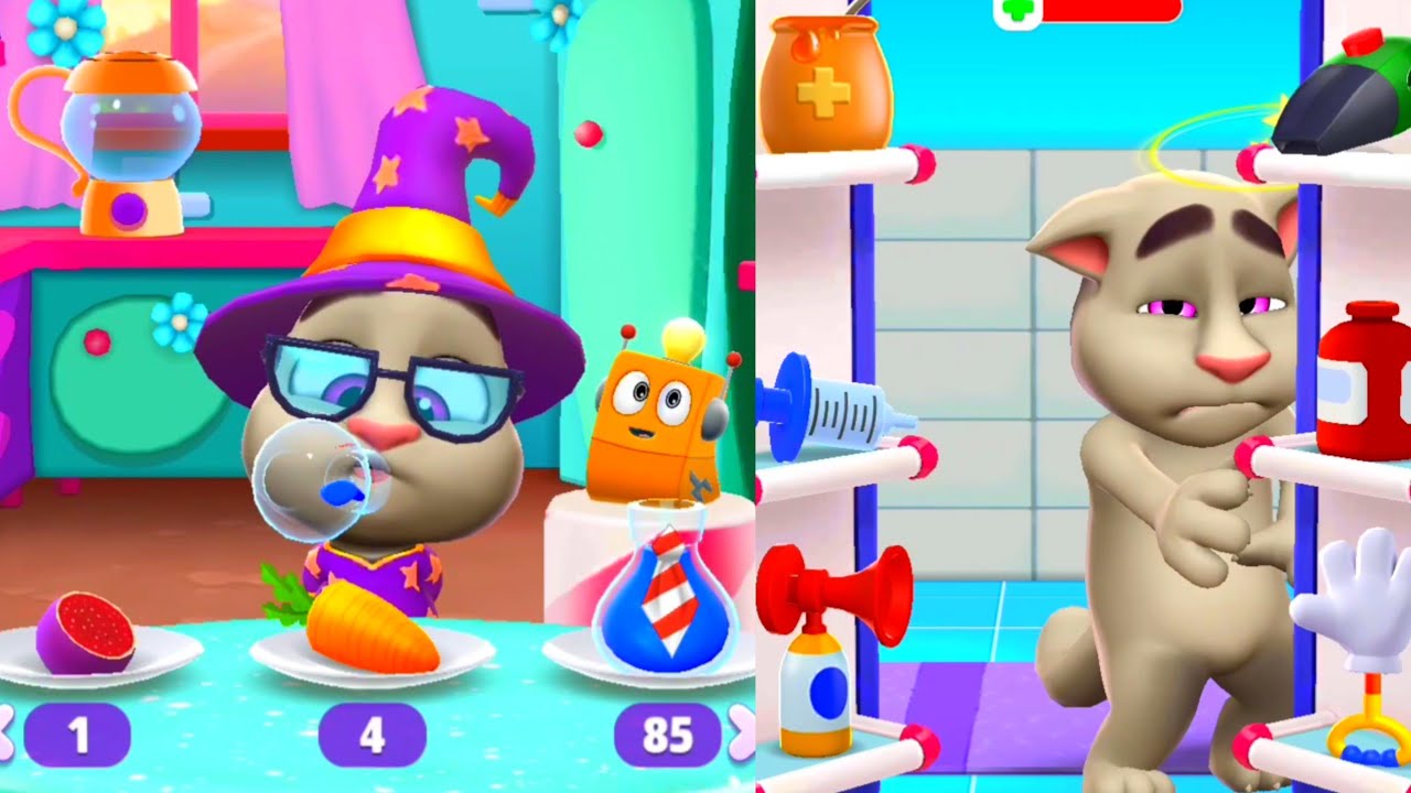 Baby Tom and Big Tom My Talking Tom 2 android gameplay part 76-3 - YouTube