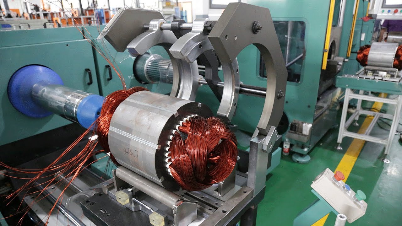 Motor Stator Winding Inserting and Coil Expanding Machine - YouTube