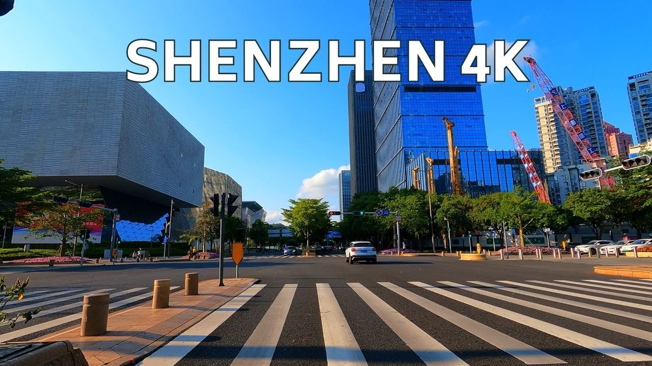 Driving Shenzhen 4K | Downtown Skyscrapers North Sunset | China - YouTube