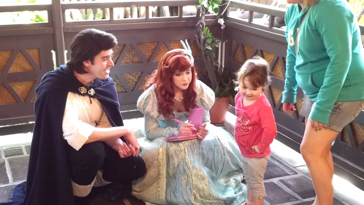 Olivia and Grace meet Disney Little Mermaid Nov 2011 - YouTube