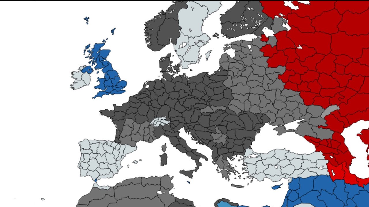 World War II in 4 minutes (MapChart) - YouTube
