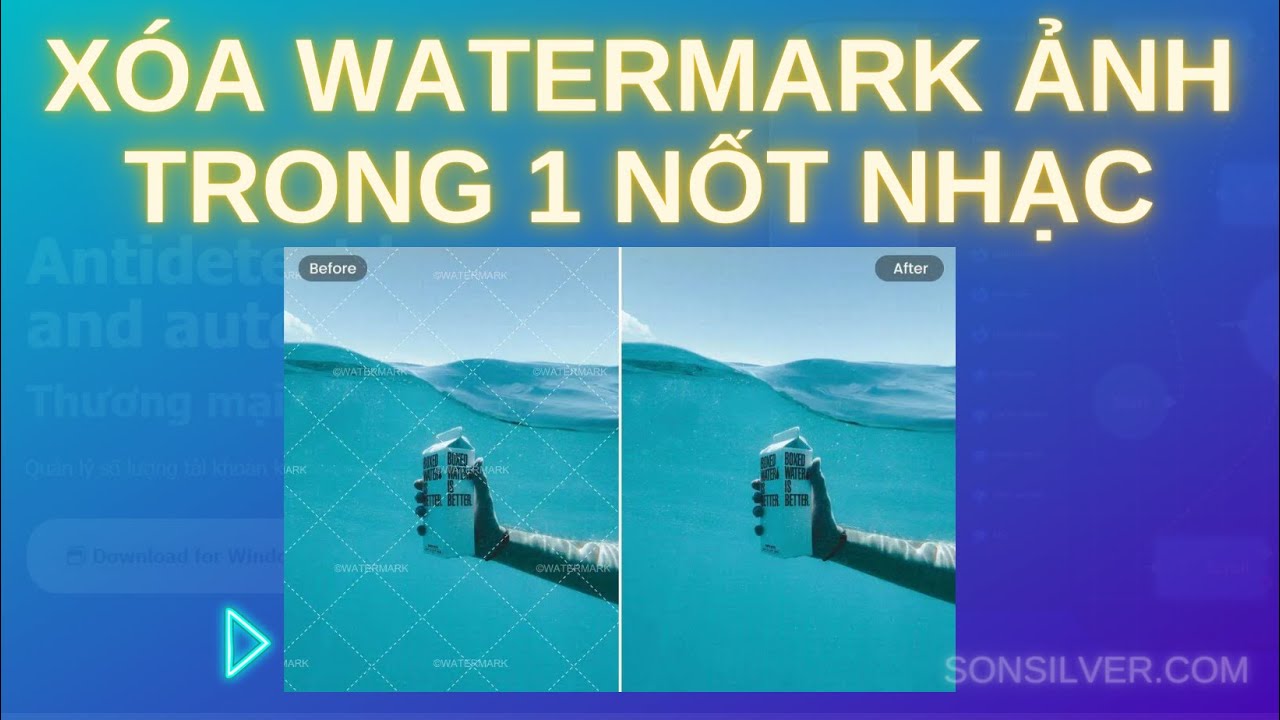 Xóa watermark trên ảnh siêu nhanh - YouTube