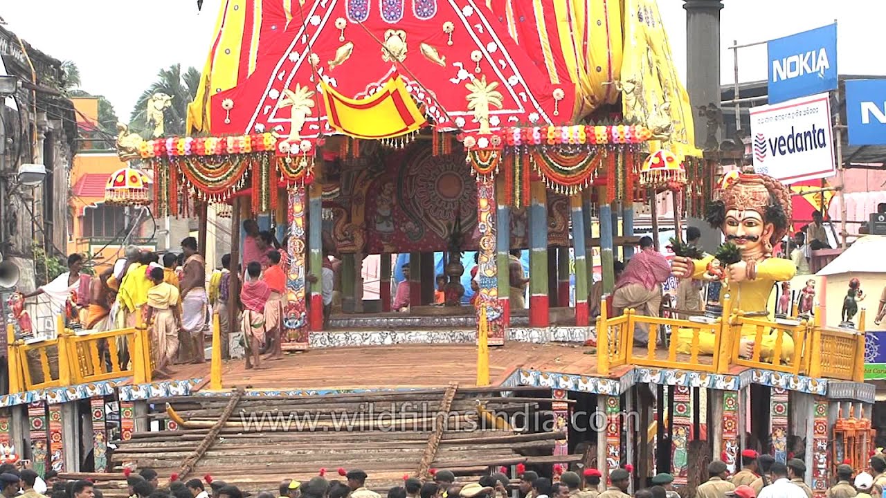 Chariots decorated as temple structures during Rath Yatra - Odisha ...