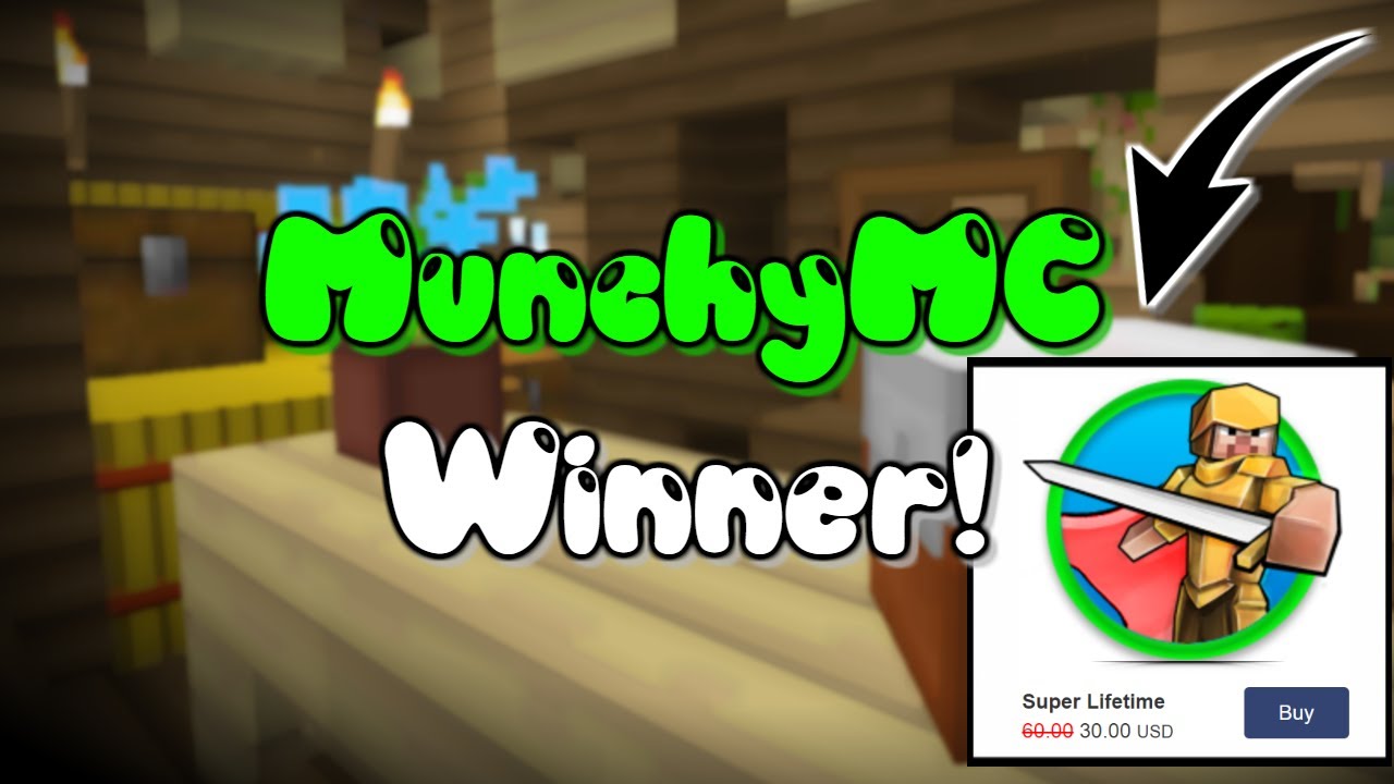 😄 Winner Revealed ! MunchyMC Minecraft Rank Giveaway! - YouTube