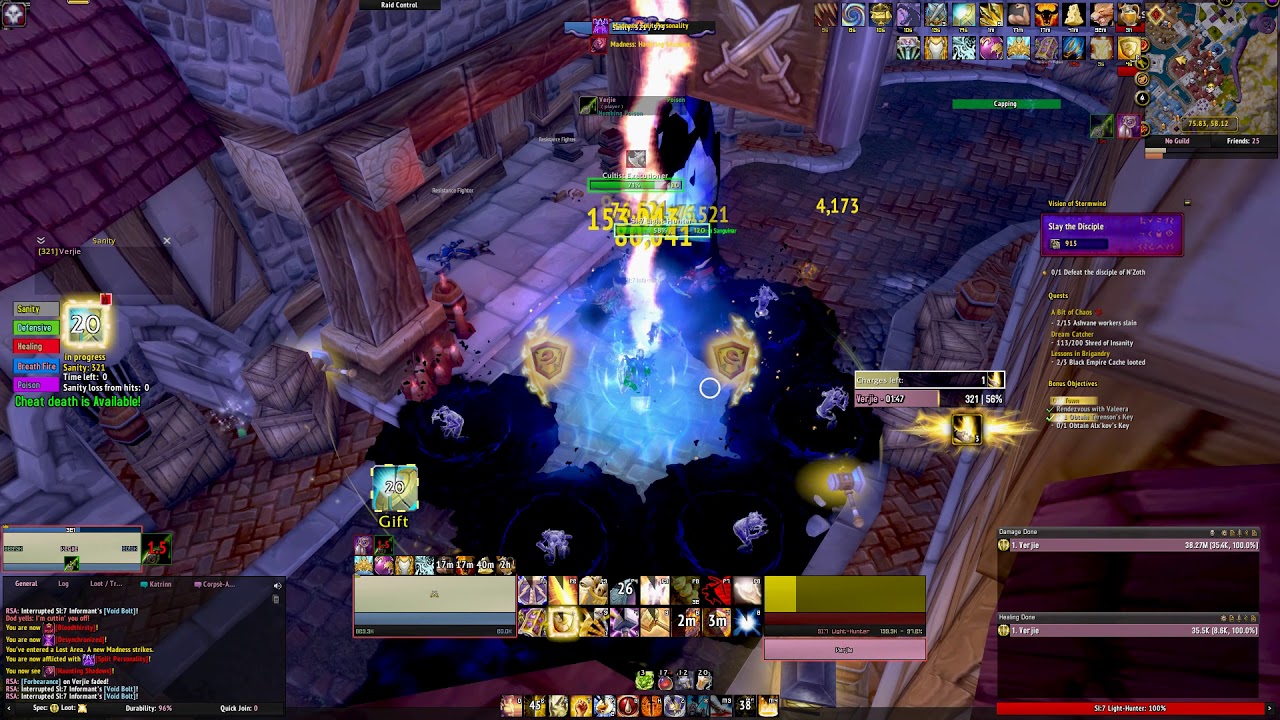 Paladin Prot 5 mask Stormwind Horrific Vision - YouTube