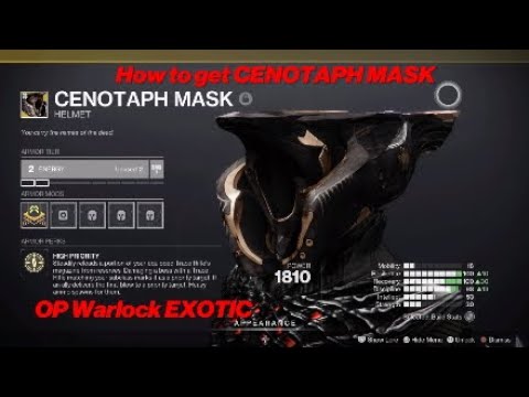 How to get Cenotaph mask - the new exotic warlock helmet - Destiny 2 ...