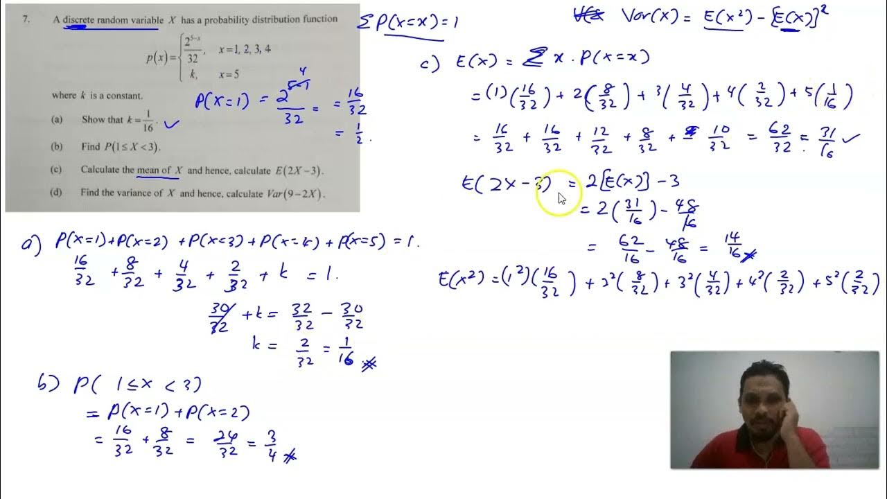 SM025 TOPIC 8 RANDOM VARIABLES PSPM QUESTIONS - YouTube