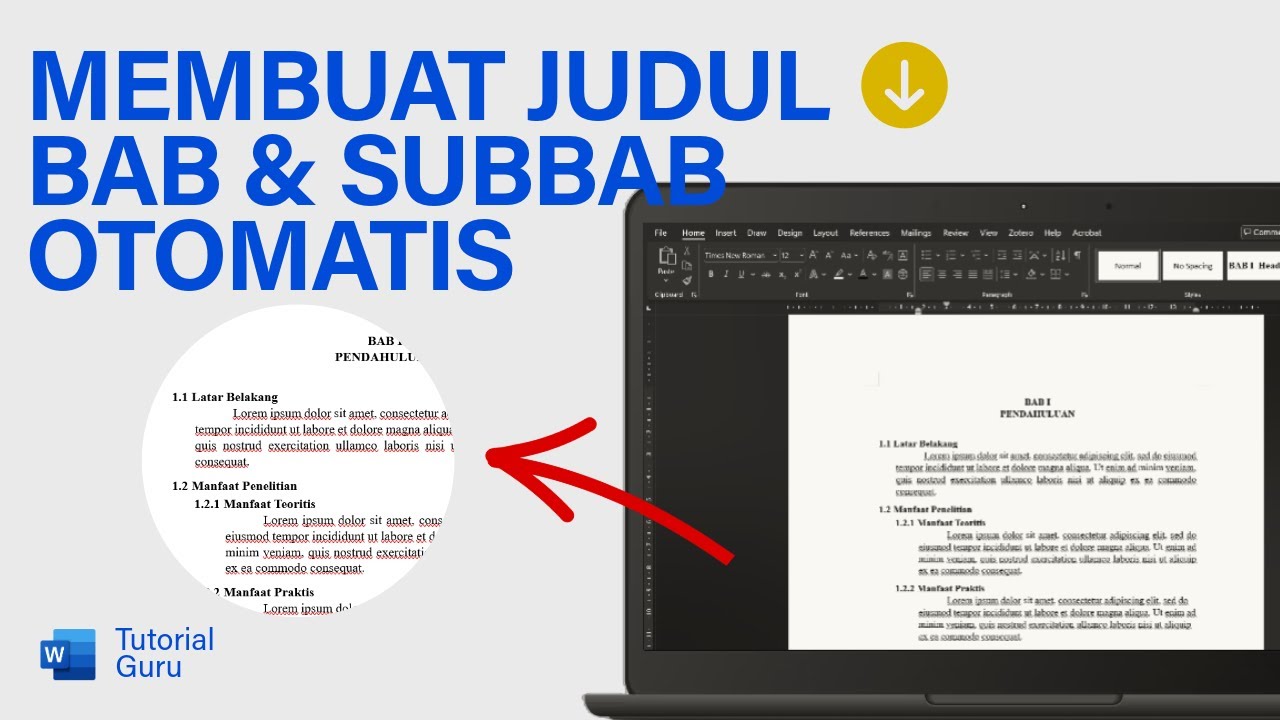Tutorial Cara Membuat Judul Bab dan Subbab Otomatis di Microsoft Word ...