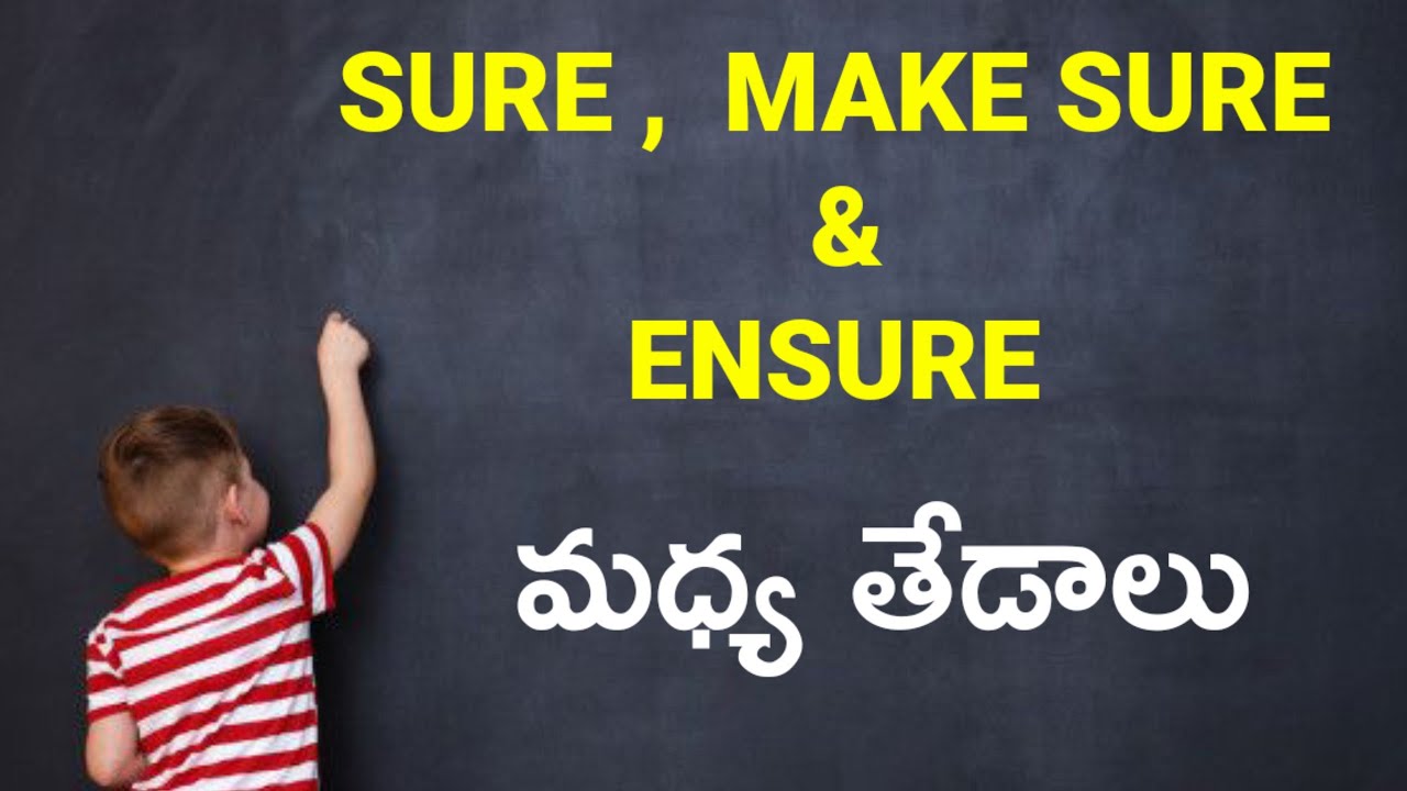 Differences among Sure, Make sure and Ensure | English Grammar in ...