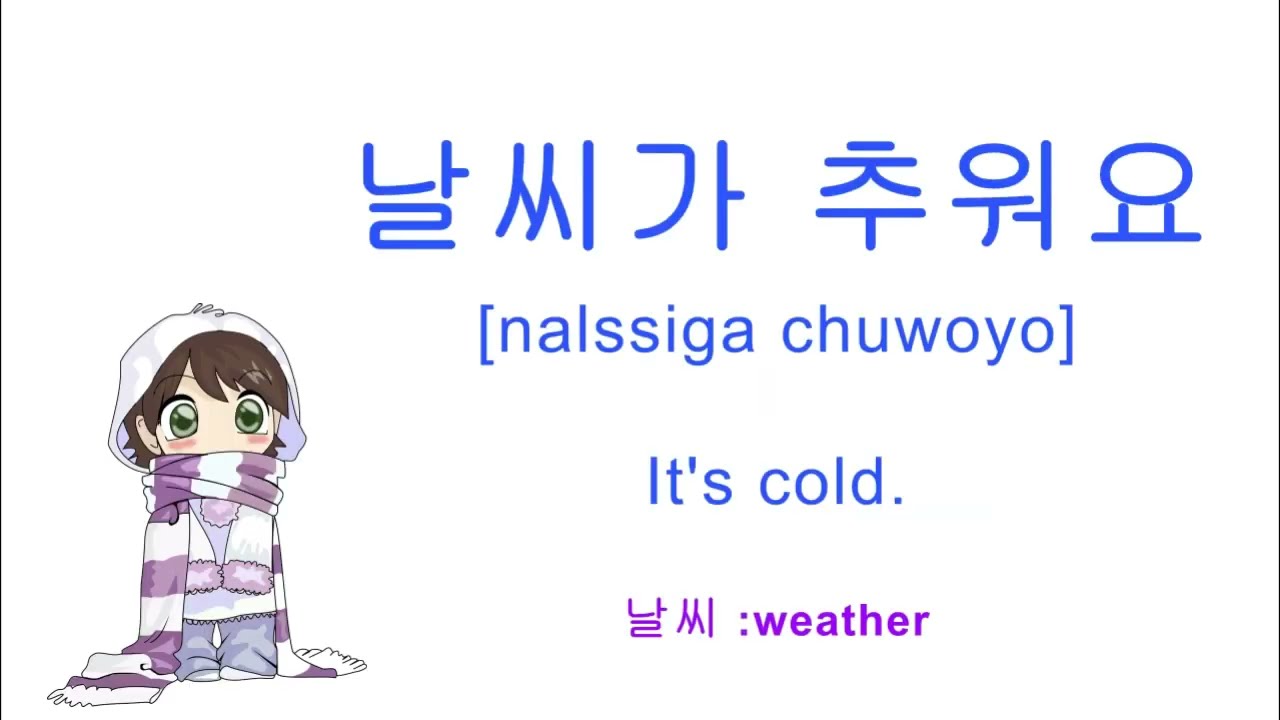 Learn Korean |All about the Weather in Korean for beginners - YouTube